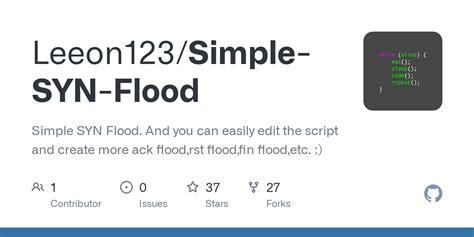 GitHub Leeon123 Simple SYN Flood Simple SYN Flood And You Can