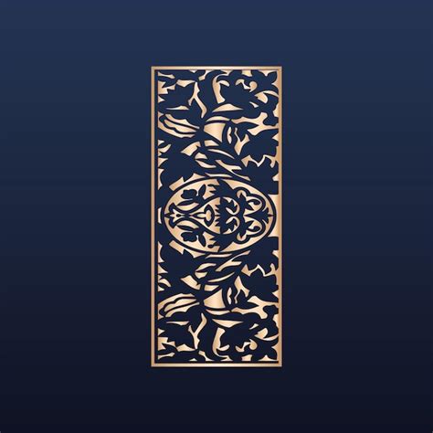 Premium Vector Laser Cut Islamic Pattern Laser Cut Decorative Panel Set With Lace Pattern