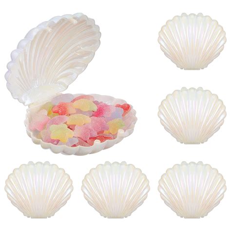 Toyandona Candy Boxes Pp Seashell Shaped Storage Container Christmas Party 30set 358x303x1