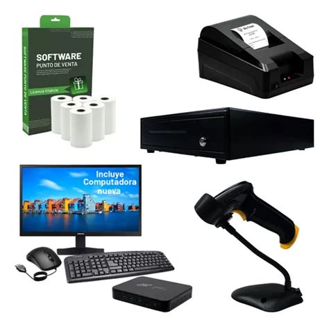 Kit Punto De Venta Cajón Impresora Lector Barras Pc Meses sin interés