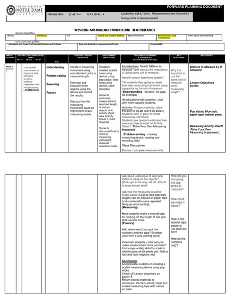 Maths Forward Planning Document Final16mar Pdf Measurement Curriculum