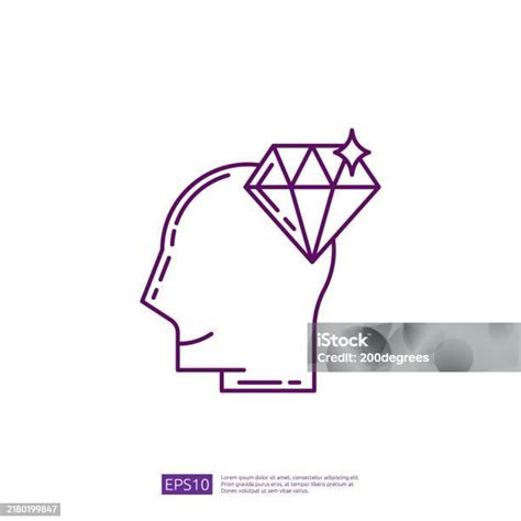 머리 아이콘의 다이아몬드입니다 비즈니스 성공 리더십 재능 및 잠재력에 대한 개념 개념에 대한 스톡 벡터 아트 및 기타 이미지 개념 기술 기업가 Istock