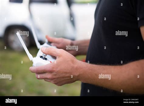 Quadrocopter Control From A Joystick With Outdoor Antennas Shooting Video From Above In Flight