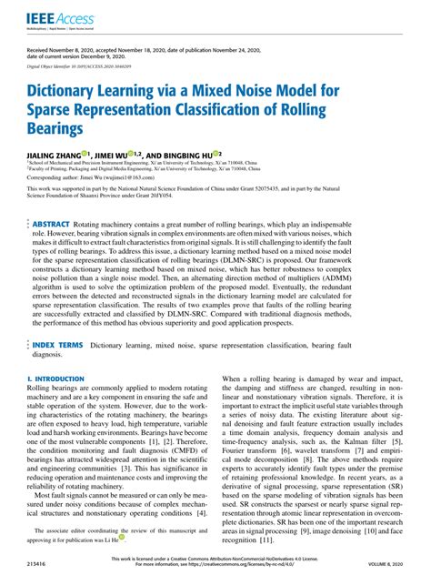 pdf dictionary learning via a mixed noise model for sparse