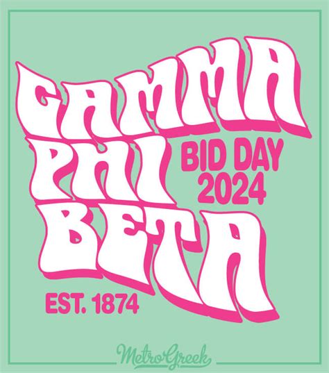 1558 Gamma Phi Beta Sorority Shirt Sixties Metro Greek