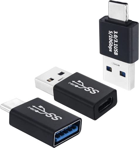 Boobrie Usb A Auf Usb C Adapter 3 Stück Usb A Stecker Auf Typ C Buchse