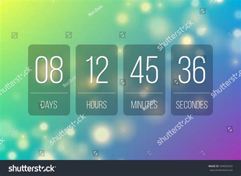 Countdown Web Site Vector Flat Template Stock Vector Royalty Free 594094292 Shutterstock