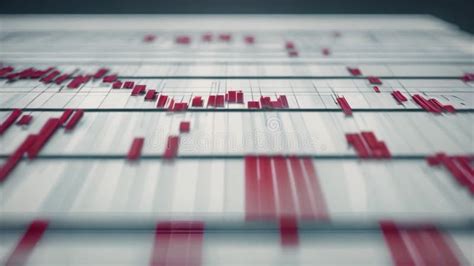 Abstract Data Visualization With Red Bars On A White Background Stock Footage Video Of Pattern