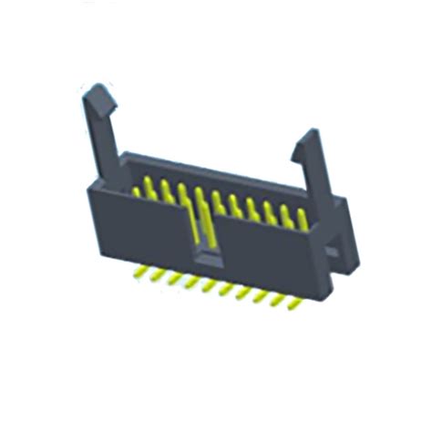 Customiz 2 0mm 2 54mm Box Header Connector With Latch Gold Plated Straight Solder Right Angle