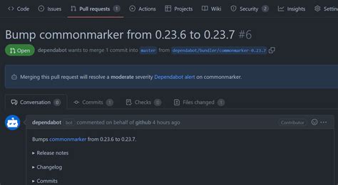 在 Github Pages 內使用 Jekyll 產生網誌，收到來自 Dependabot 的 Bump From To