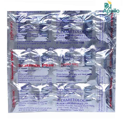 Insumin Plus Capsule 15 S Price Uses Side Effects Composition