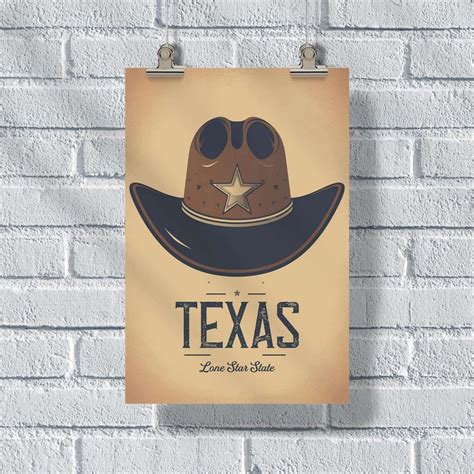 Texas Lone Star State Poster United World Memories