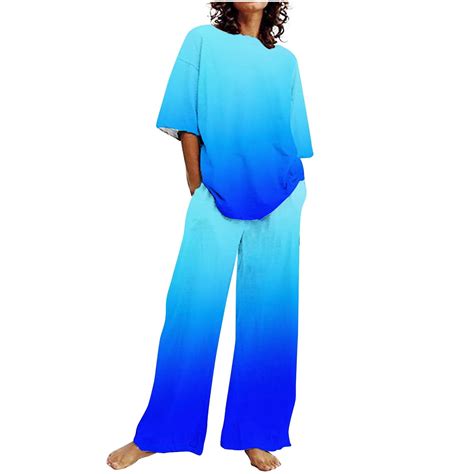 Ameiaea Summer Outfits For Women Vacation Casual Print Crewneck