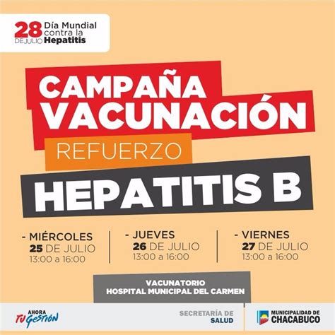 Campaña Gratuita De Vacunación Contra La Hepatitis B Chacabuco En Red