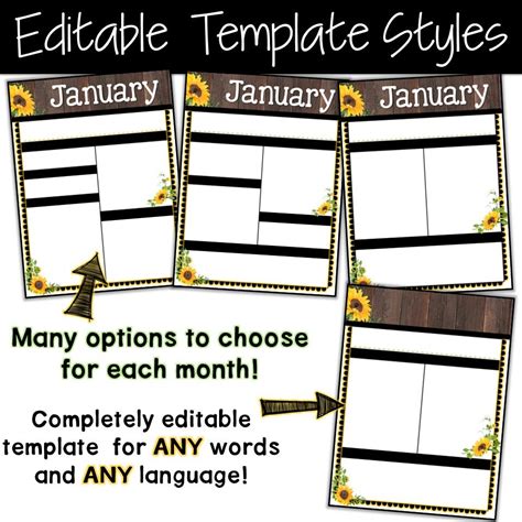 Editable Classroom Newsletter Template Sunflower Farmhouse Classroom