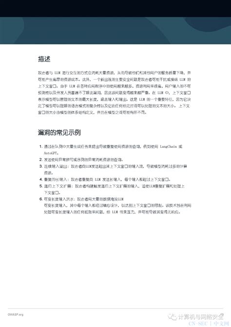 Owasp 大语言模型应用程序十大风险v1 1（中文版） Cn Sec 中文网
