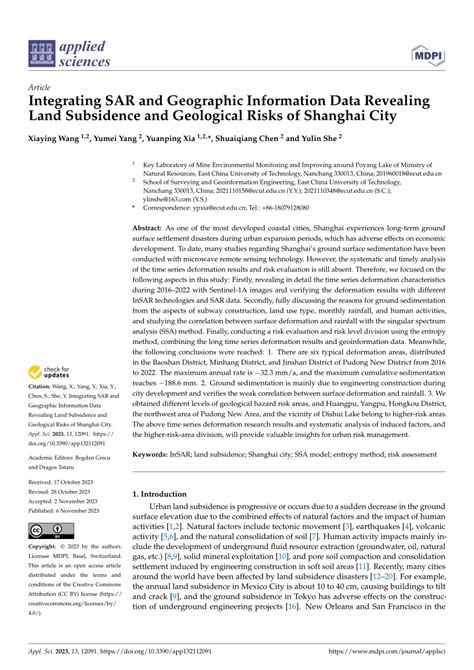 Pdf Integrating Sar And Geographic Information Data Revealing Land Subsidence And Geological