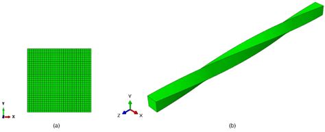 A Finite Element Discretization Of Square Cross Section And B Download Scientific Diagram