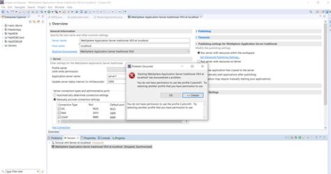 Java I Am Trying To Run My Was Server From Eclipse And It Seems I Don