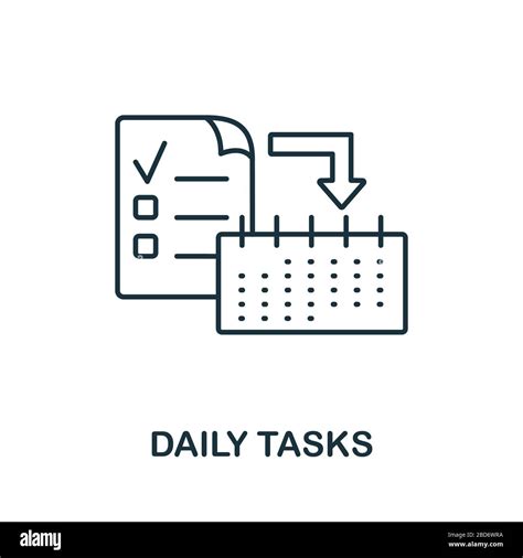 Daily Tasks Icon Line Style Symbol From Productivity Icon Collection Daily Tasks Creative