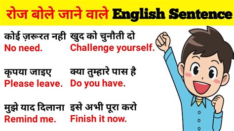 रोज बोले जाने वाले English Sentence Daily Use English Sentences Youtube