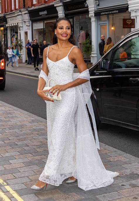 Emma Weymouth Arrives At British Vogue X Self Portrait Summer Party In