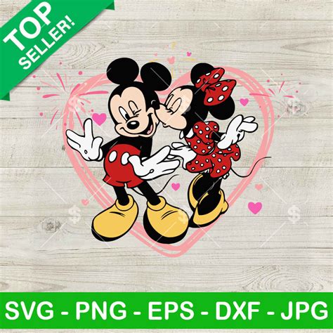 Mickey Minnie Valentine Couple Svg Disney Mouse Valentines Svg Magic
