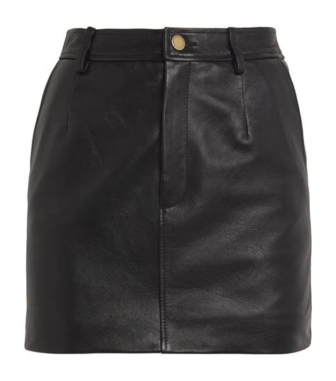 Womens Alessandra Rich Black Leather Mini Skirt Harrods NZ