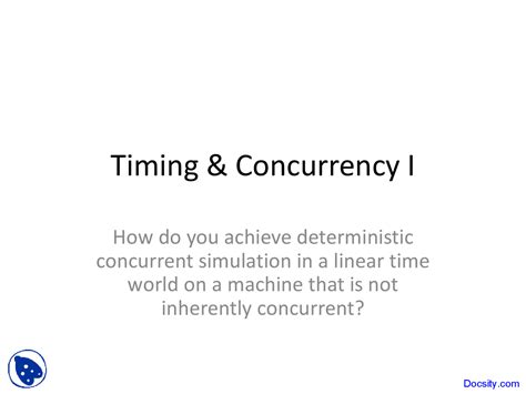 Timing Hdl Design Lecture Slides Docsity
