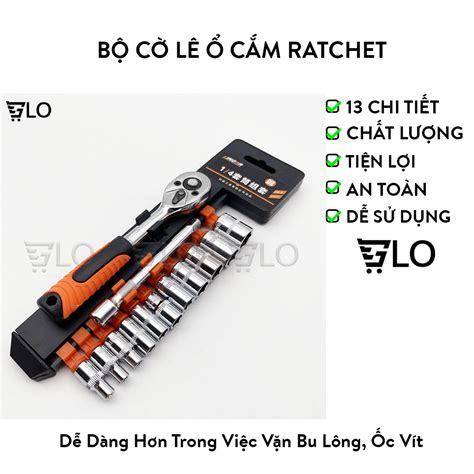 bộ cờ lê Ổ cắm ratchet Đa chức năng bộ khẩu tay vặn 1 4 6 3mm gồm