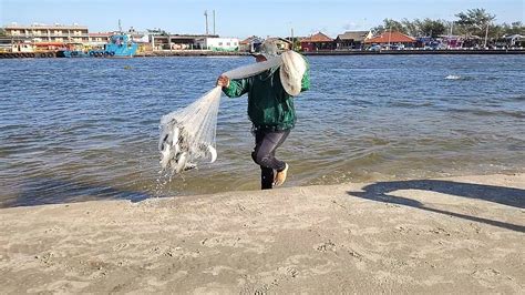 Pesca de tarrafas 07 03 24 Barra de Tramandaí RS pescadetarrafas