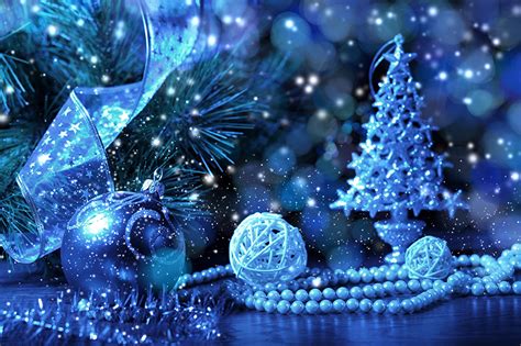Fonds Decran Jour Fériés Nouvel An Branche Arbre De Noël Boules Bleu Télécharger Photo