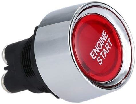 Jtron Car Engine Start Push Button Ignition Switch Red Led 12v 50a