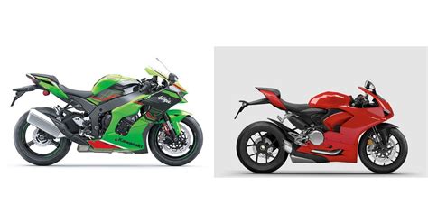 Motorrad Vergleich Kawasaki Ninja ZX R Vs Ducati Panigale V