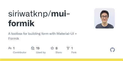 Github Siriwatknp Mui Formik A Toolbox For Building Form With