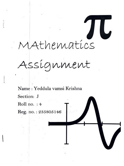 Mathematics Assigment Pdf