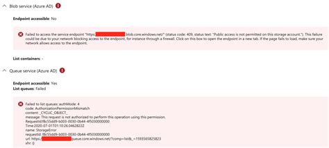 Azure Storage Account Blob Service Sas Connectivity Check Failed Microsoft Qanda