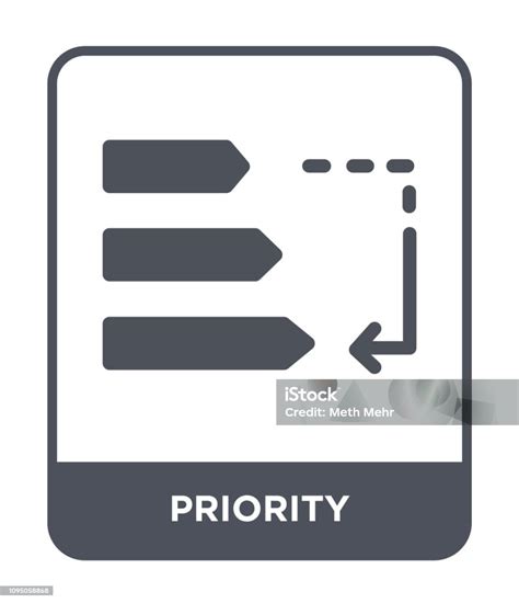 Priority Icon Vector On White Background Priority Trendy Filled Icons
