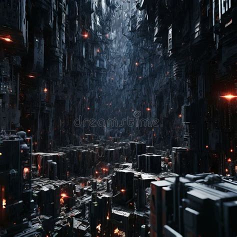 Crowded Space Space Filled With A Dense Concentration Of Objet Stock