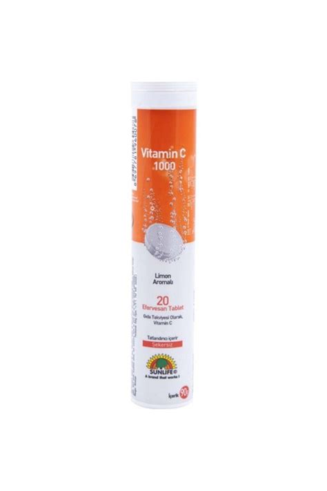 Sunlife Vitamin C 1000 Mg 20 Efervesan Tablet Fiyatı Yorumları Trendyol