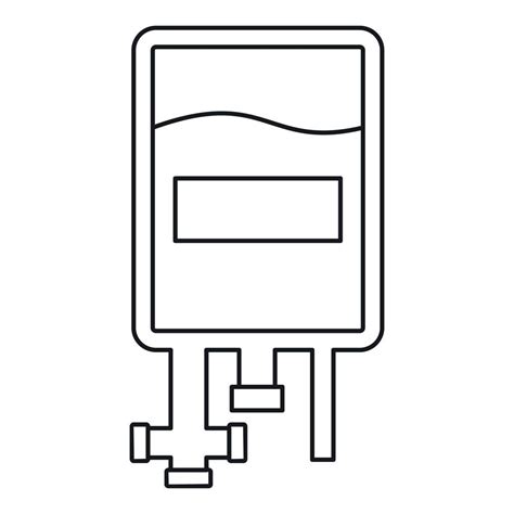 Blood Donation Bag Icon Outline Style 14738742 Vector Art At Vecteezy