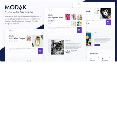 Modak Personal Portfolio HTML Template MasterBundles