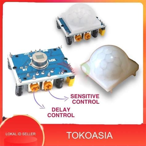 Jual Hc Sr501 Pir Sensor Human Body Infrared Sensor Module Pyroelectric Sr501microcontroller