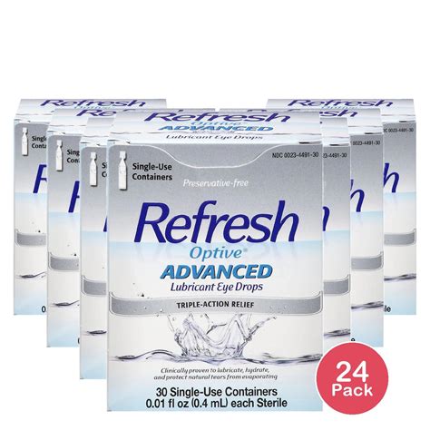 Refresh Optive Advanced Eye Drops 0 4ml Pack Of 24 Mastervalue Hub
