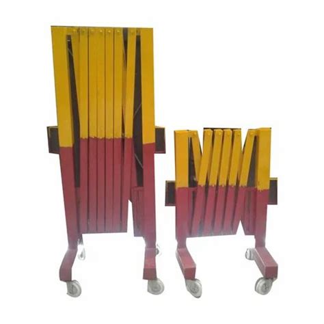 Yellow And Red Steel Foldable Road Barrier 20 Kg At Best Price In Indore