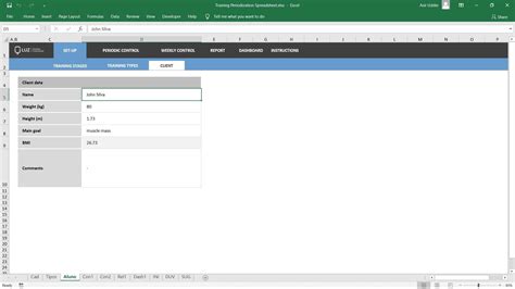Training Periodization Excel Spreadsheet Template Luz Templates