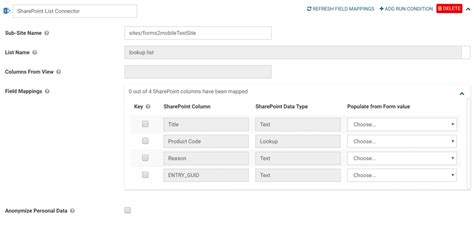 Sharepoint List Connector Forms2