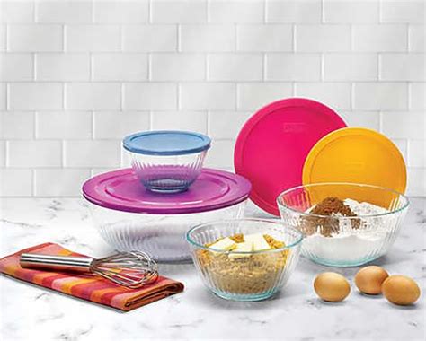 Pyrex Piece Glass Sculpted Mixing Bowls Deals