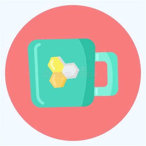 Icon Honey Tea Suitable For Bee Farm Flat Style Simple Design
