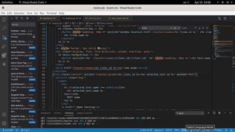 Javascript Writing Ejs In A Script Is Giving Me The Error Expression Expected Stack Overflow